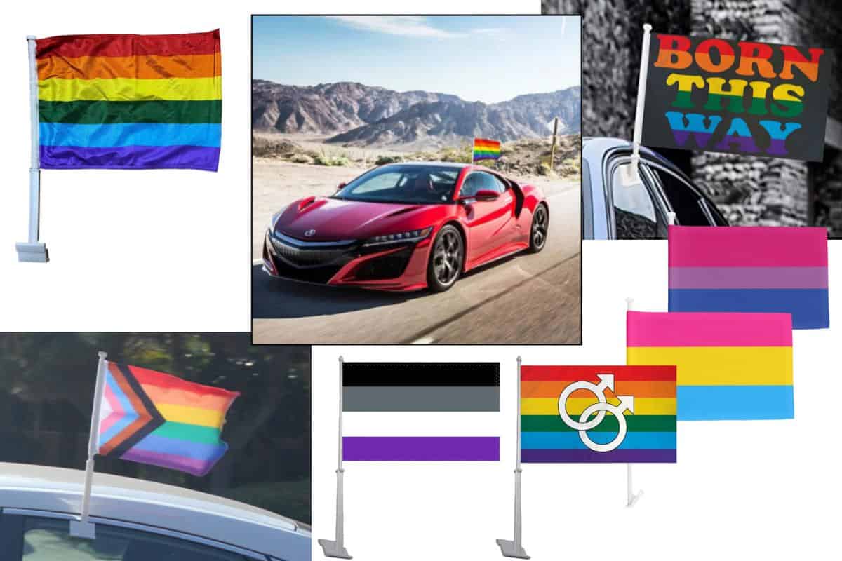Rainbow Pride Car Flags - El Cheapo Flag Store