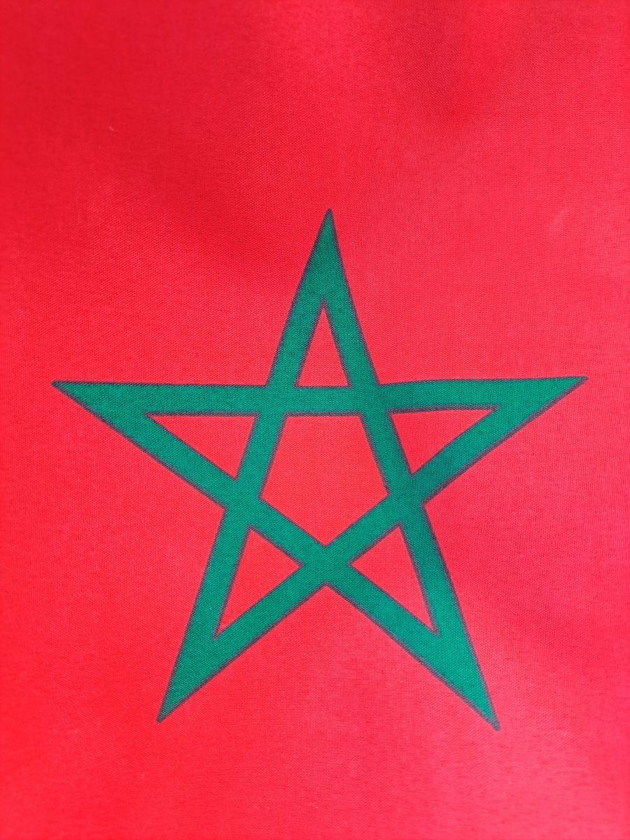 Morocco Handheld 12x18 In Flag With Pole