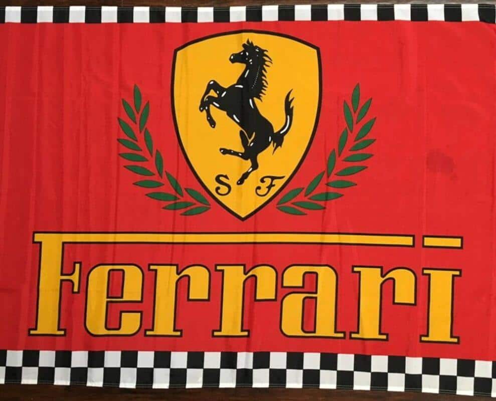 Ferrari Red Checkered Flag 3x5 FT #2